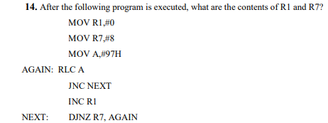 Solved 14. After the following program is executed, what are | Chegg.com