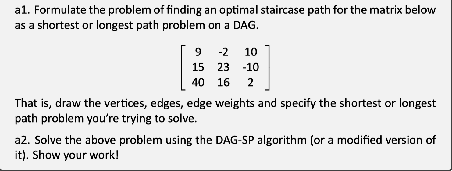Solved Please help by considering the following problem: The | Chegg.com