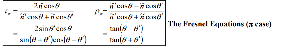 Solved The Fresnel Equation is listed below. Use this | Chegg.com