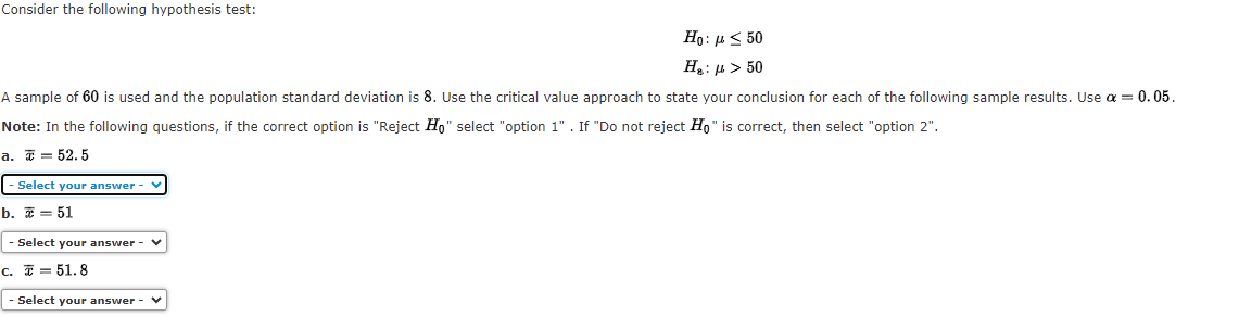 Solved Consider the following hypothesis test: | Chegg.com