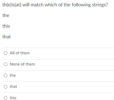 Solved Which of the following does NOT match regular | Chegg.com