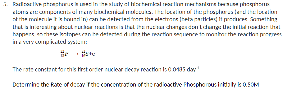 Solved Radioactive phosphorus is used in the study of | Chegg.com