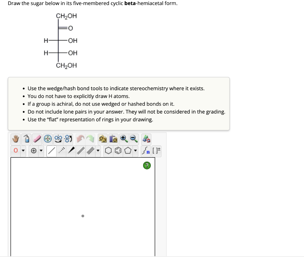 Solved - Use the wedge/hash bond tools to indicate | Chegg.com