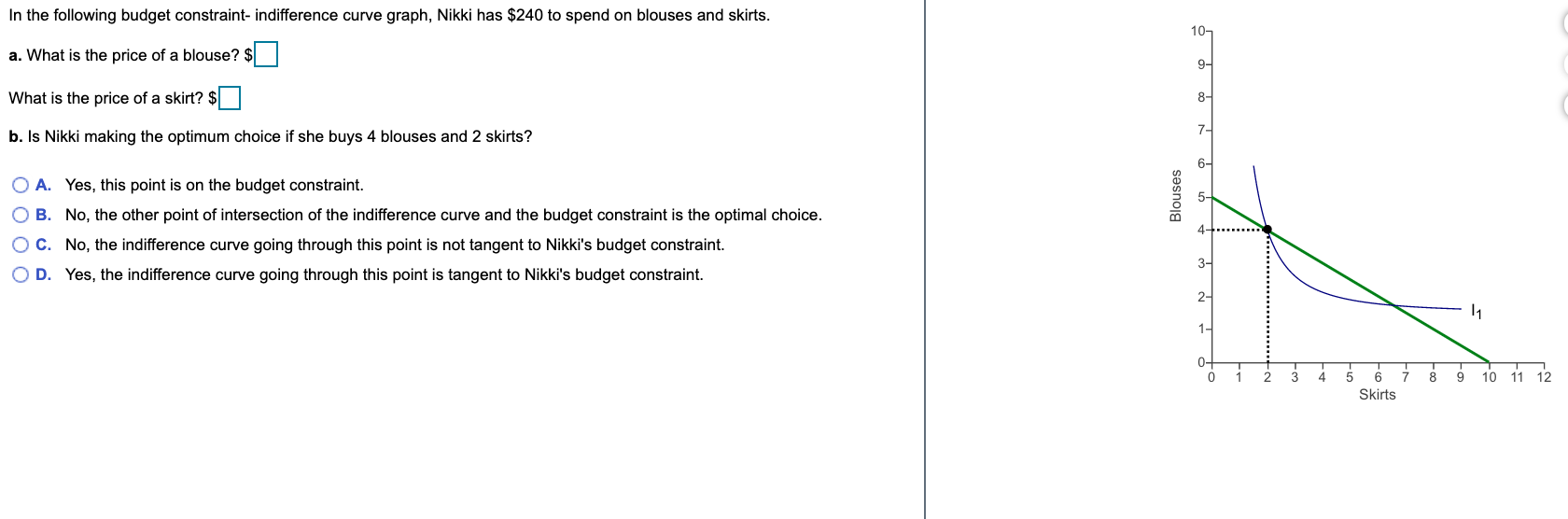 Solved 10 In the following budget constraint- indifference | Chegg.com