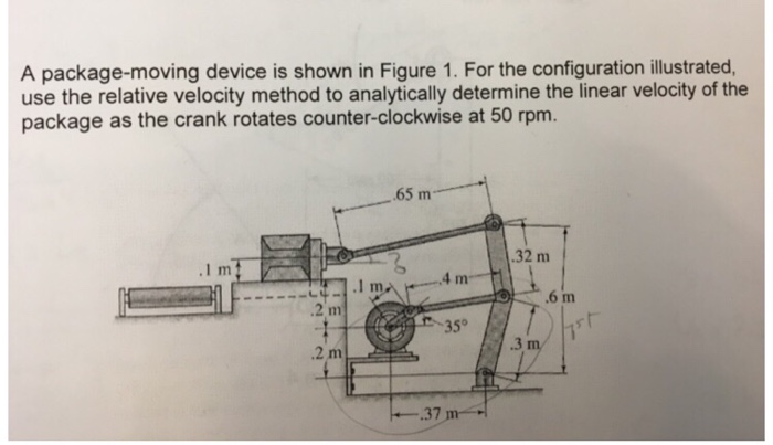 Solved A package-moving device is shown in Figure 1. For the | Chegg.com