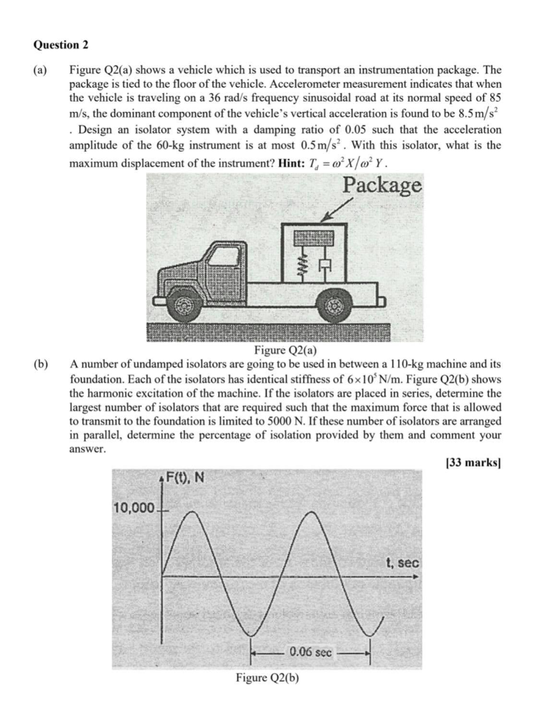 Question 2 (a) Figure Q2(a) shows a vehicle which is | Chegg.com