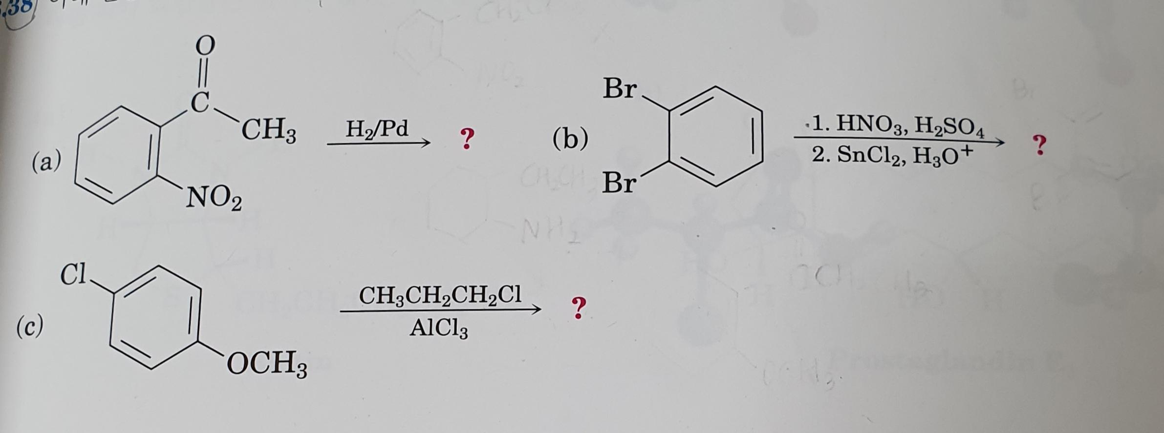 Solved O Br CH3 H/Pd , ? (b) 1. HNO3, H2SO4 2. SnCl2, H30+ ? | Chegg.com