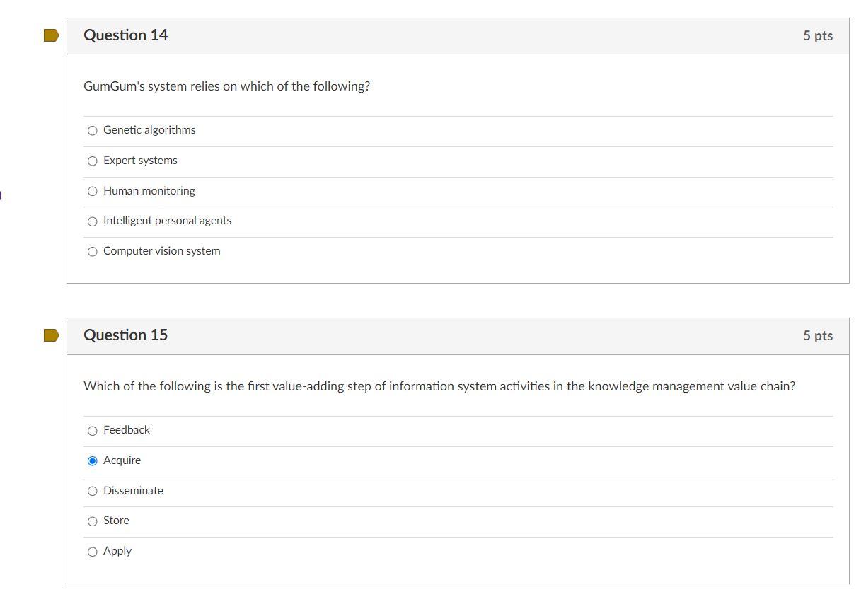 Solved Question 14 5 pts GumGum's system relies on which of | Chegg.com