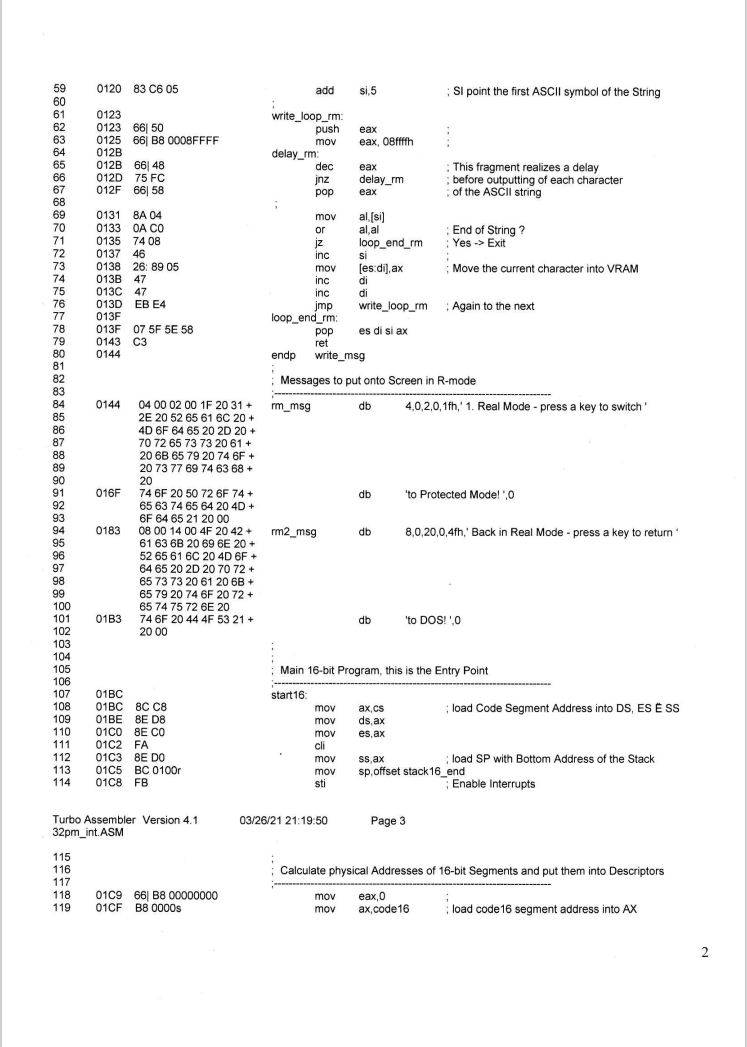 Solved In the interrupt service demo program in 32-bit | Chegg.com