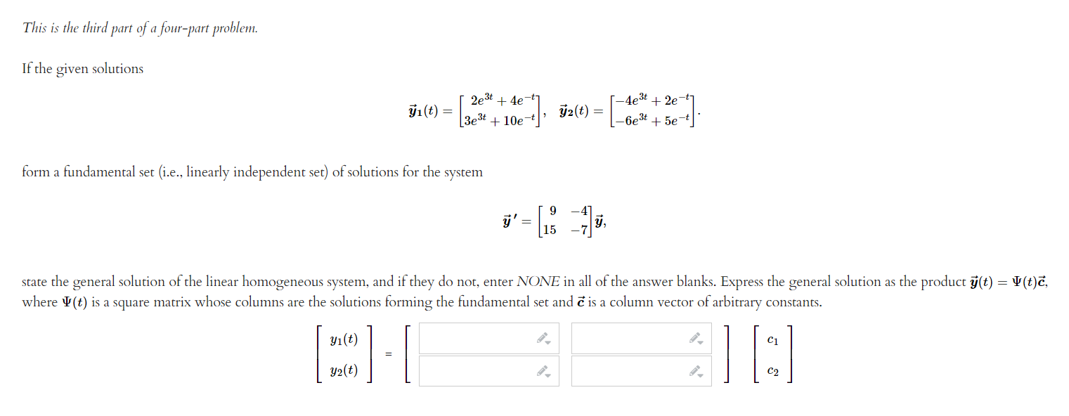 Solved This is the third part of a four-part problem. If the | Chegg.com