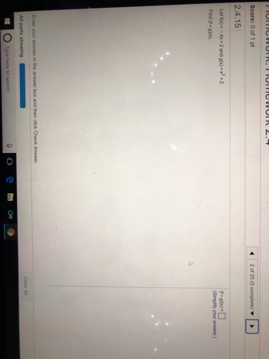 Solved Homework Homework 2 4 Score 0 Of 1 Pt 2 4 9 Let