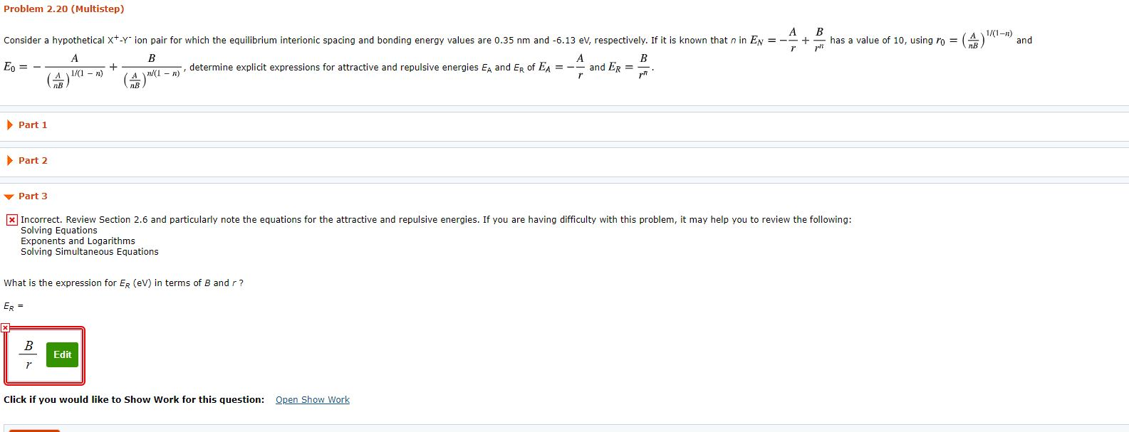 Solved Problem 2.20 (Multistep) А Consider a hypothetical | Chegg.com