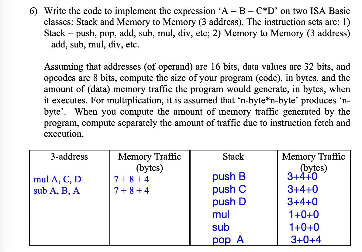 6) Write the code to implement the expression ' | Chegg.com