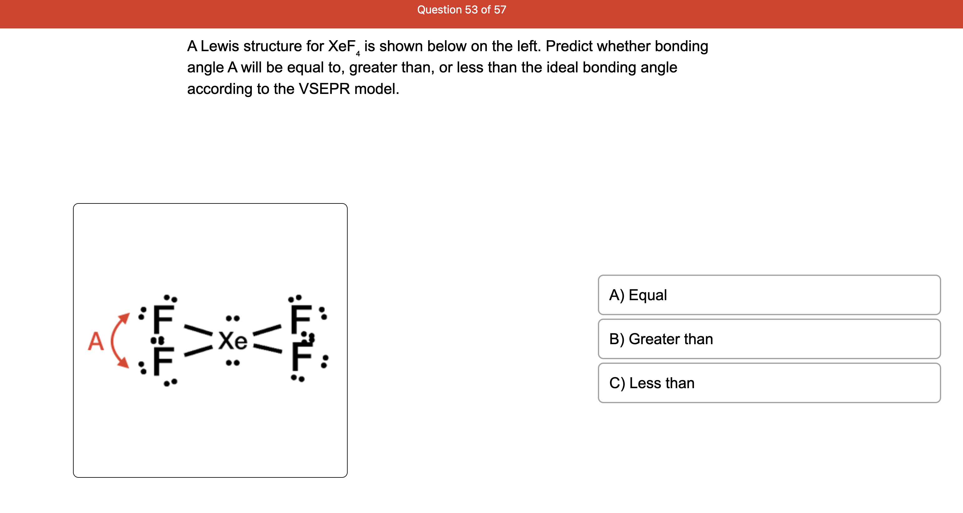 Solved A Lewis structure for XeF4 is shown below on the | Chegg.com