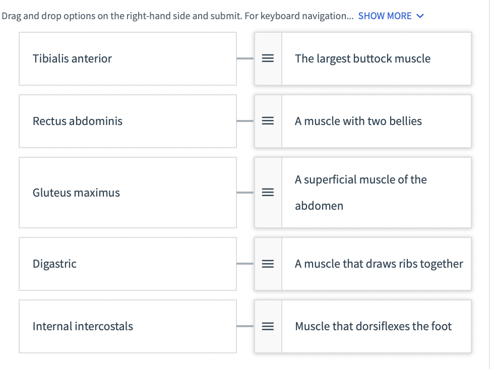 Solved rag and drop options on the right-hand side and | Chegg.com