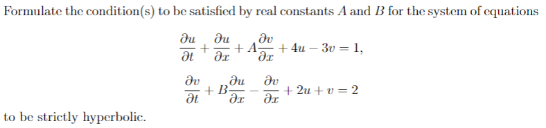 Solved Formulate the condition(s) to be satisfied by real | Chegg.com