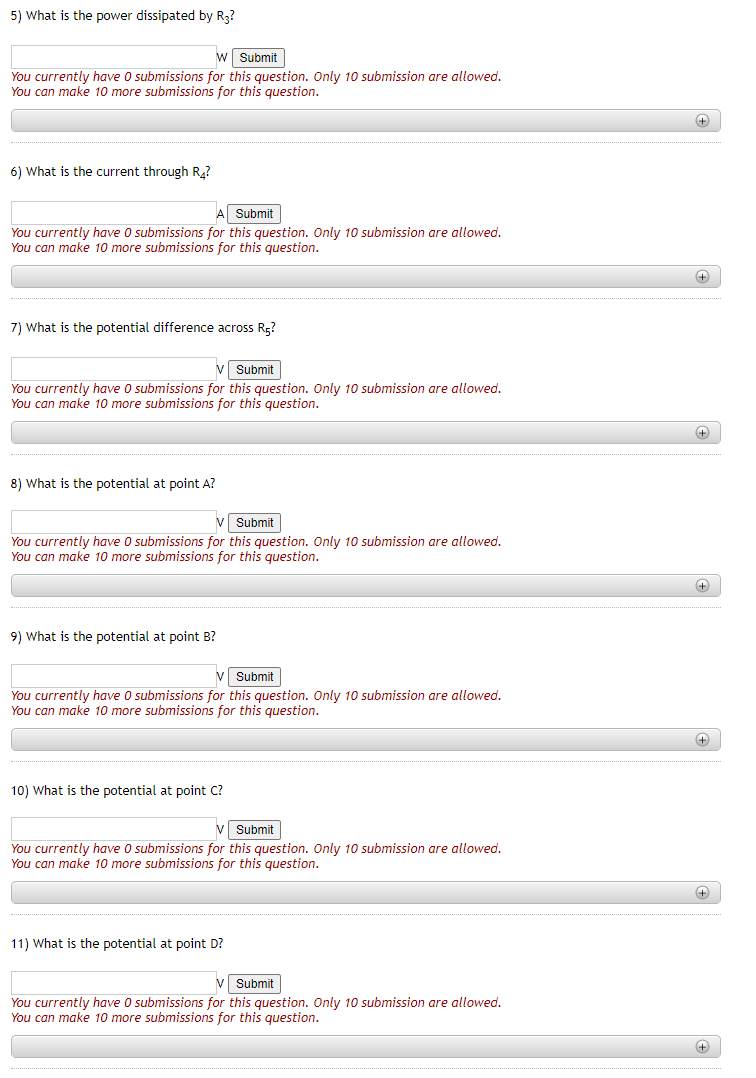 Solved The circuit shown has the following values: V=53 | Chegg.com