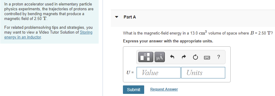 Solved Part A In a proton accelerator used in elementary | Chegg.com
