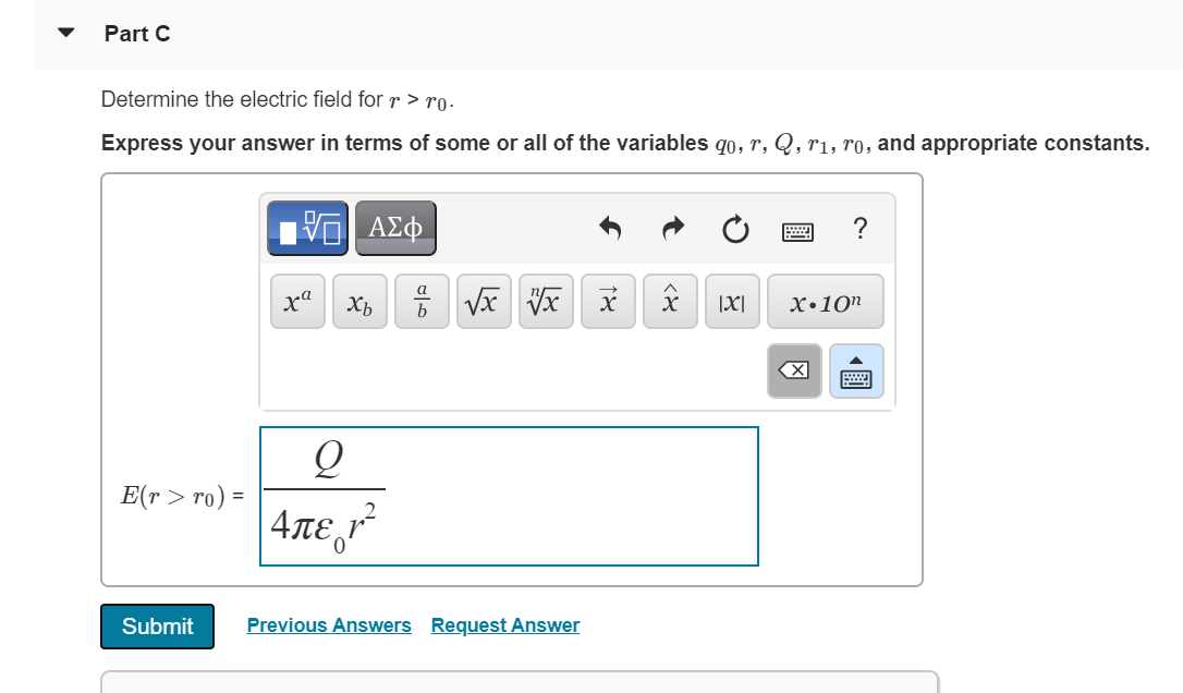 Solved Со Part B The nonconducting sphere of Example 22-4 in | Chegg.com