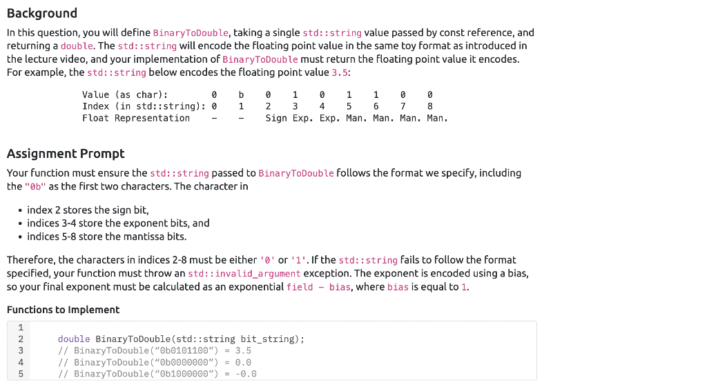 Solved Background In this question, you will define Binary | Chegg.com