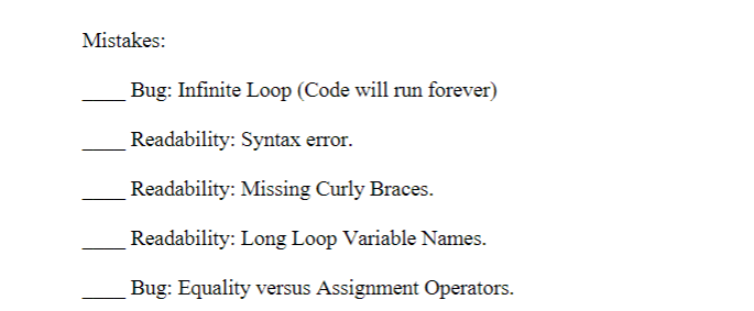 Solved 5. (1 points each) The code snippets below each | Chegg.com