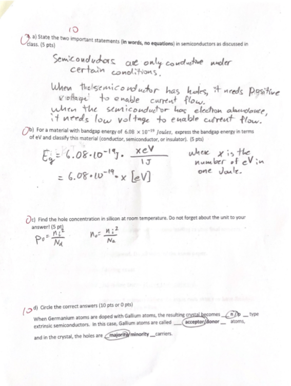 Solved Need help understanding what I did wrong on an exam. | Chegg.com