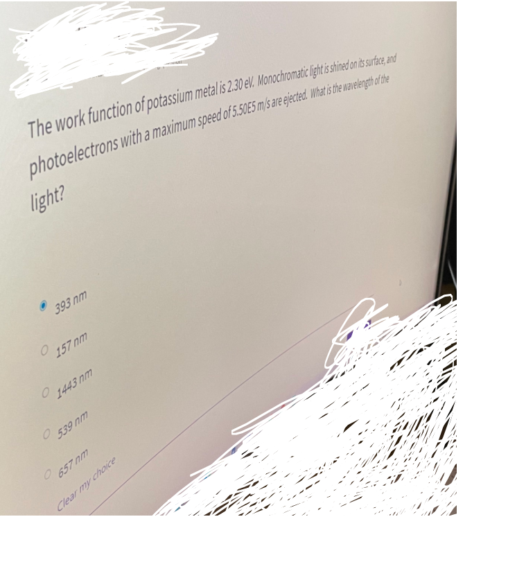 Solved The work function of potassium metal is 2.30 ev. | Chegg.com