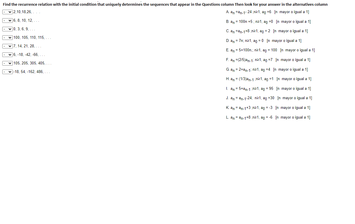 Solved Find the recurrence relation with the initial | Chegg.com