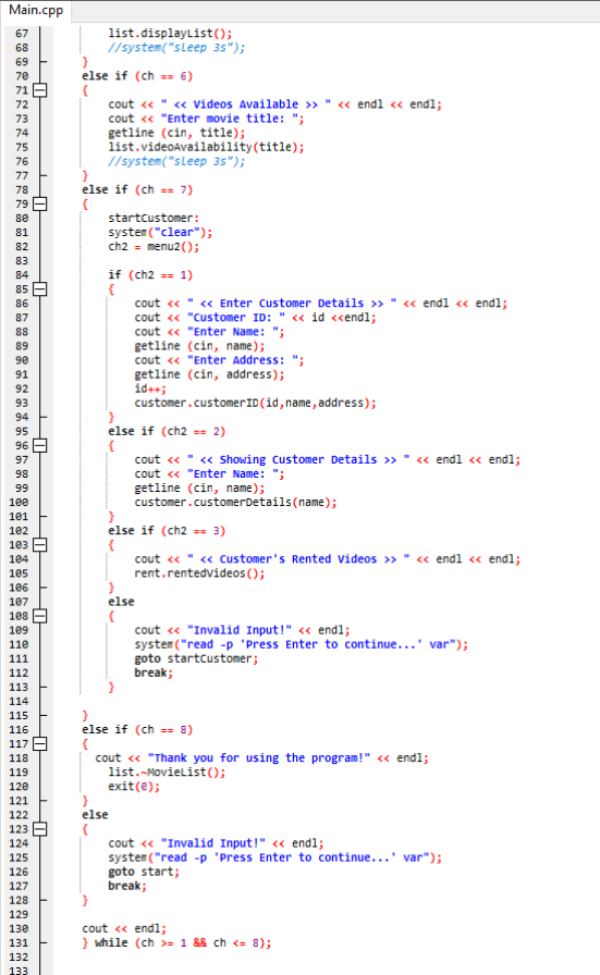 can somebody help us with our program its a movie | Chegg.com
