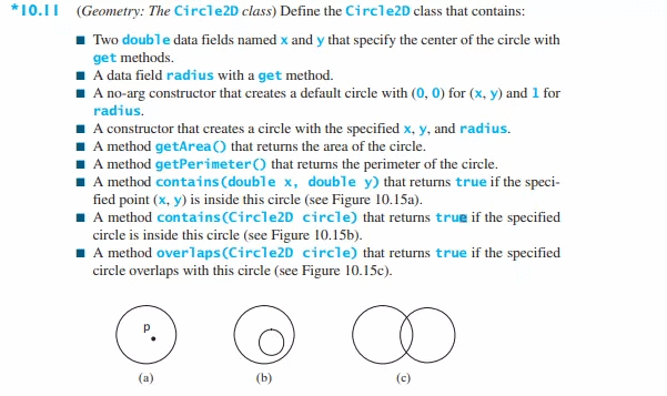 Solved 1011 Geometry The Circle2d Class Define The 