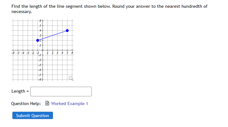 Solved Find the length of the line segment shown below. | Chegg.com