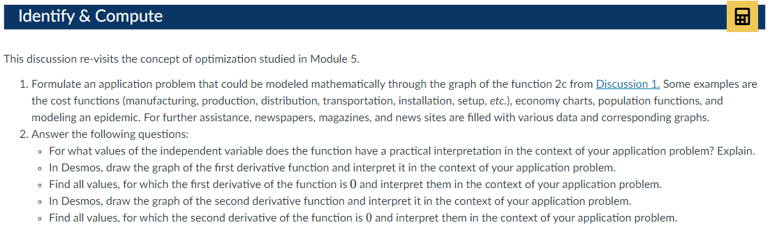 Formulate An Application Problem That Could Be