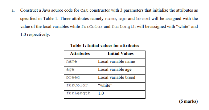 Solved Pet -name: String -age: int -noOfLegs : int +Pet() | Chegg.com