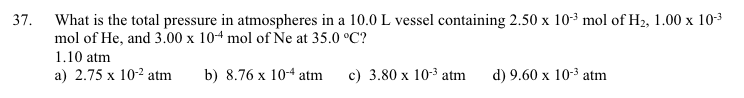Solved 7. What is the total pressure in atmospheres in a | Chegg.com