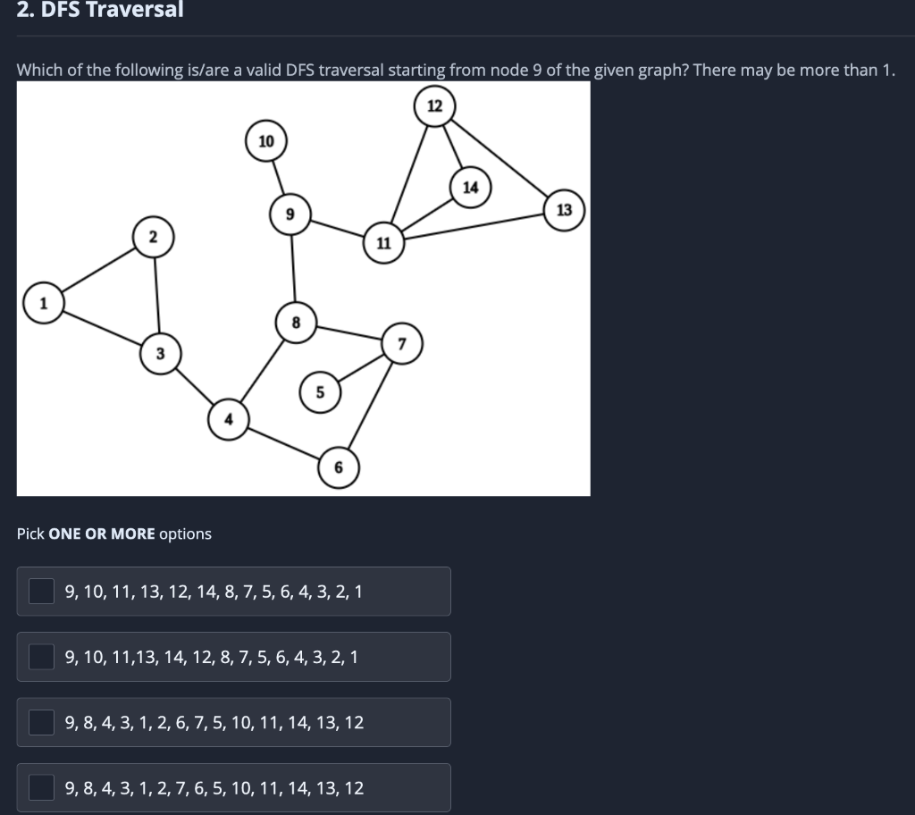 Solved 2 DFS Traversal Which Of The Following Is are A Chegg