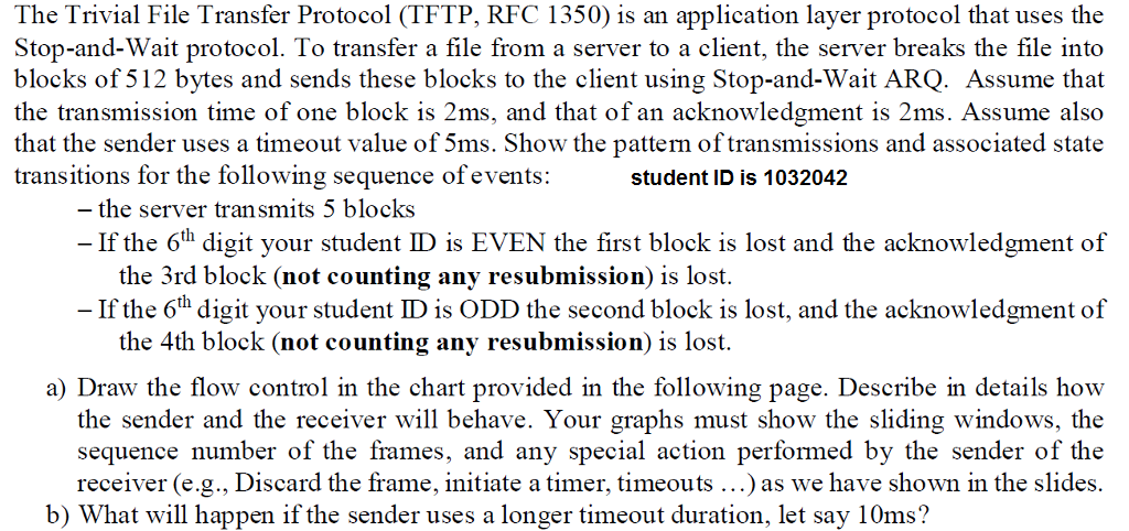 The Trivial File Transfer Protocol (TFTP, RFC 1350) | Chegg.com