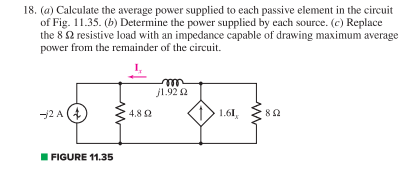 Solved 18. (a) Calculate the average power supplied to each | Chegg.com
