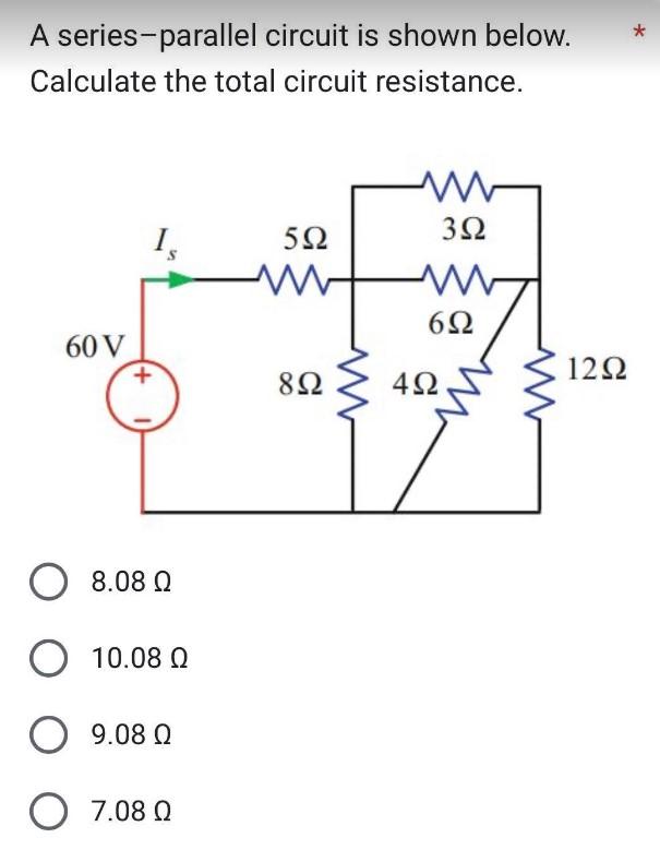 Solved A series-parallel circuit is shown below. Calculate | Chegg.com