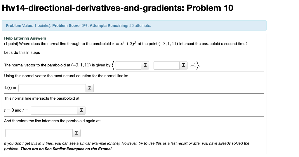 Solved Hw14-directional-derivatives-and-gradients: Problem | Chegg.com