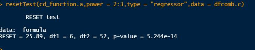 Solved Using the Ramsey misspecification test analyze if | Chegg.com
