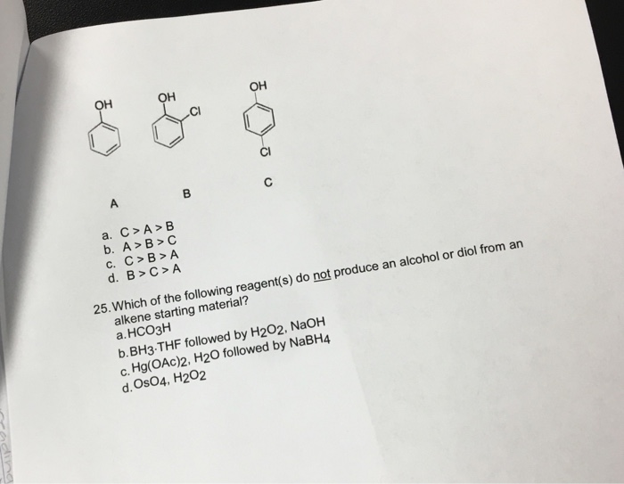 Solved ?? ?? ?? Cl a. C>A> B b. A> B>C c. C>B>A d. B>C>A | Chegg.com
