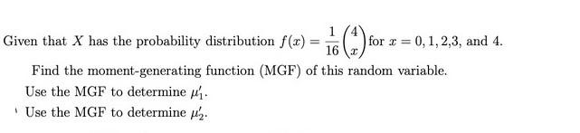 Solved 16 () = Given that X has the probability distribution | Chegg.com