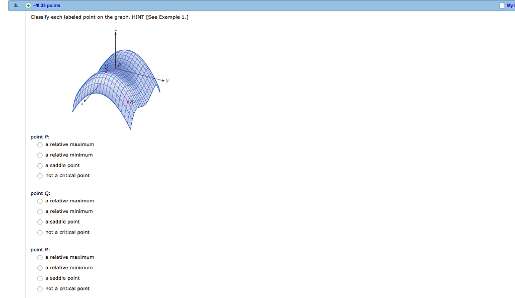 Solved 3. 18.33 points My Classify each labeled point on the | Chegg.com