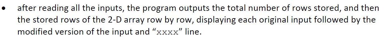 Solved Specification Write an ANSI-C program that reads user | Chegg.com