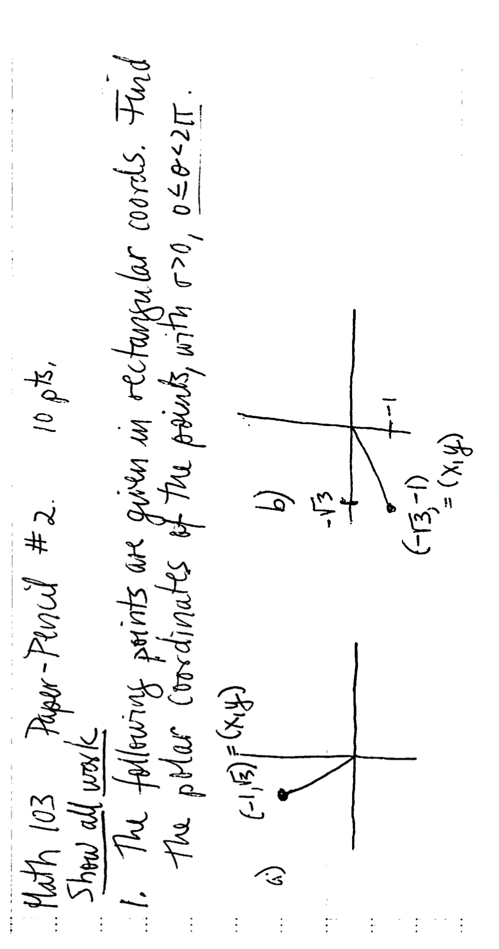 Solved Math 103 Paper Pencil 2 10 Pts Show All Work 1