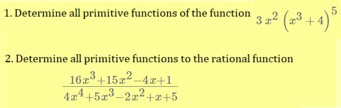 Solved 1. Determine all primitive functions of the function | Chegg.com