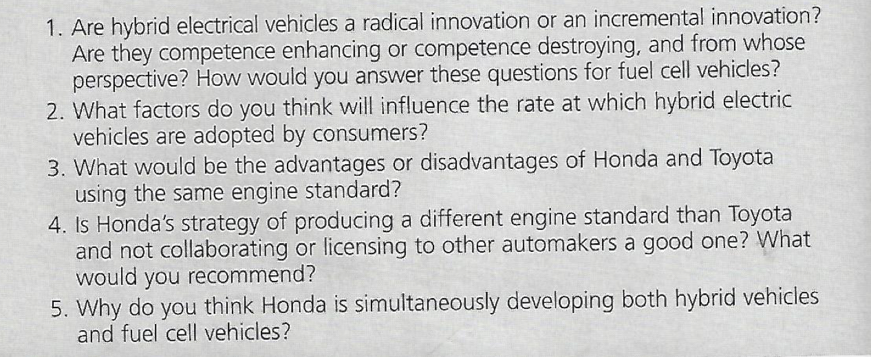 Solved 1. Are hybrid electrical vehicles a radical | Chegg.com