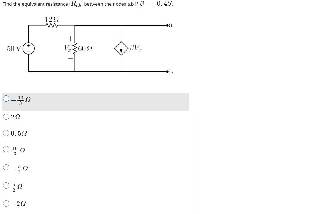 Solved Find the equivalent resistance (Rab) between the | Chegg.com