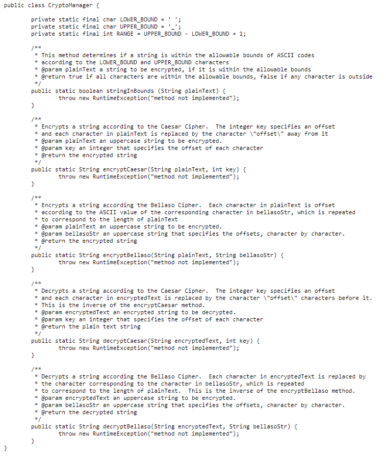 CMSC203 Assignment #3 In cryptography, encryption is | Chegg.com