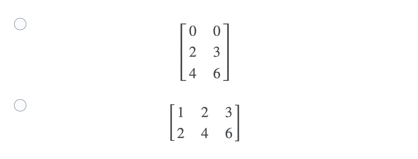 Solved Let A be the 2 x 3 matrix with entries dij = (i – 1)( | Chegg.com